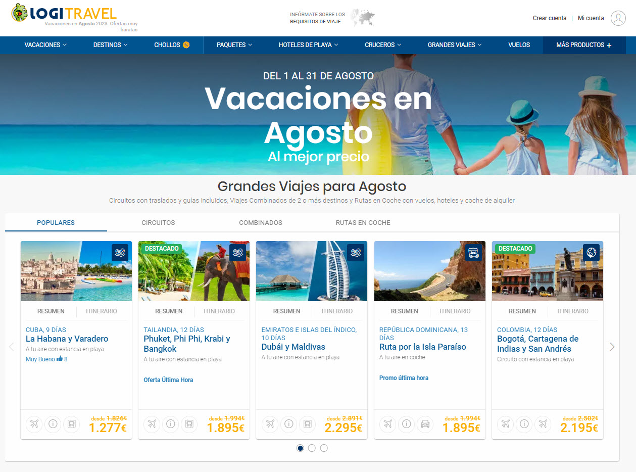 Ofertas Viajes Agosto 2026: Vacaciones última hora Caribe y Playa ️